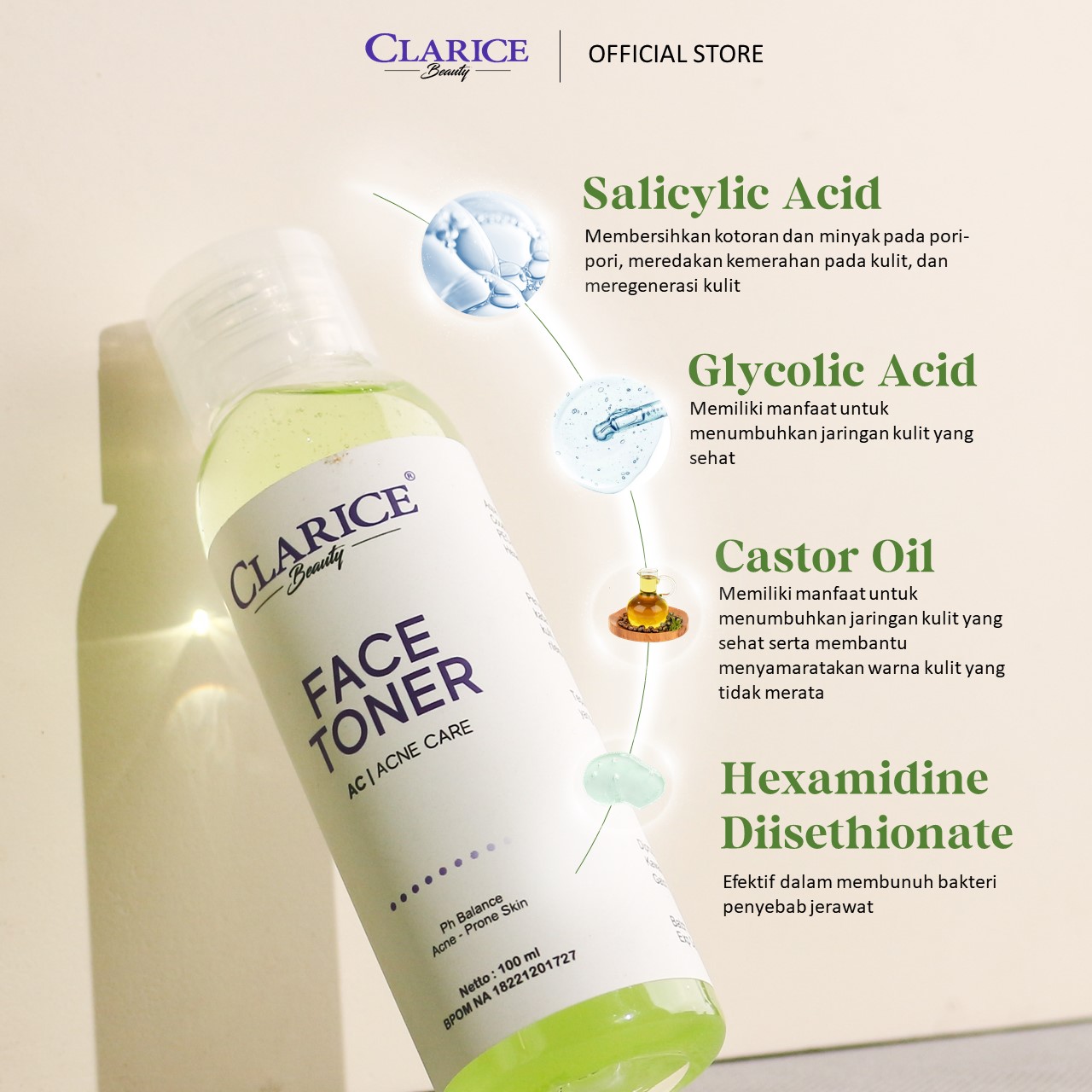 FACE TONER ACNE CARE | Clarice Beauty